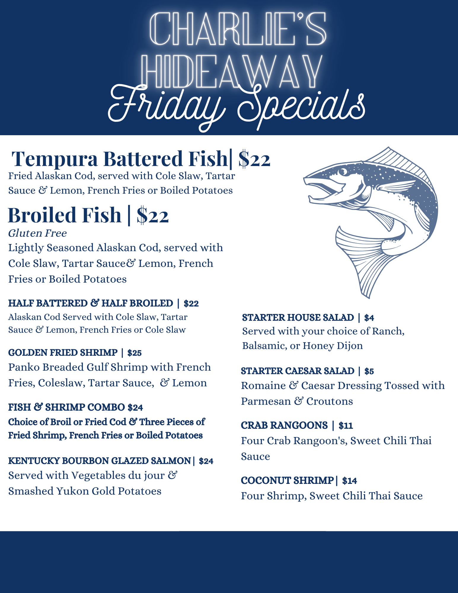 Every Friday Fish Fry- Year Round - White Deer Run Golf Club